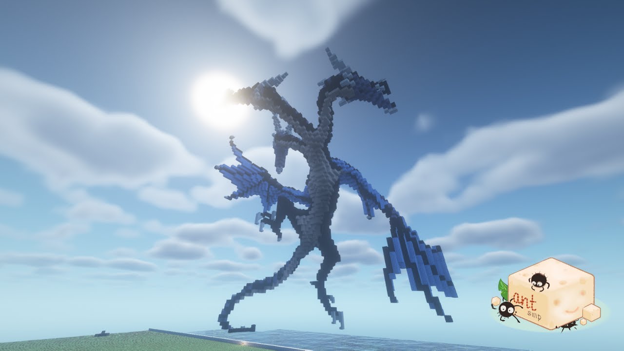BUILDING THREE HEADED WYVERN - MINECRAFT JAVA [ANTSMP] TIME LAPSE BUILD ...