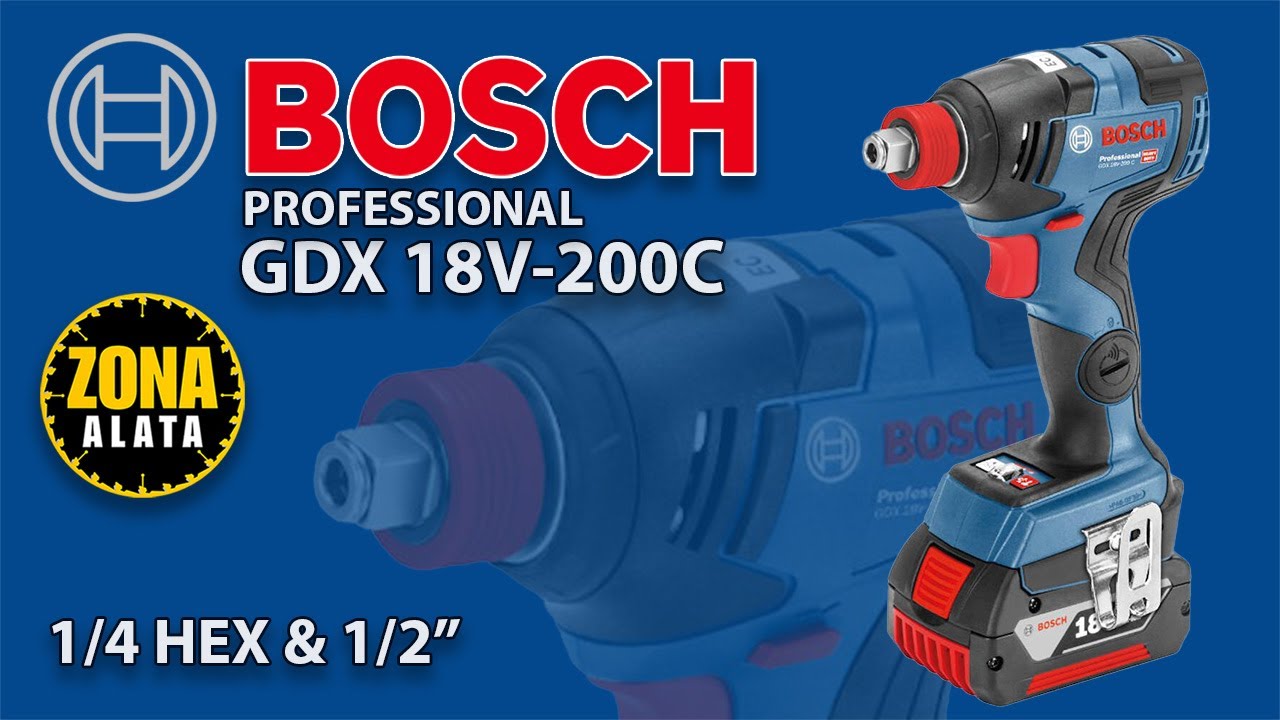 Bosch Professional GDX 18v-200c 2 u 1 Udarni Odvijač 1/4 Hex & 1/2 ...