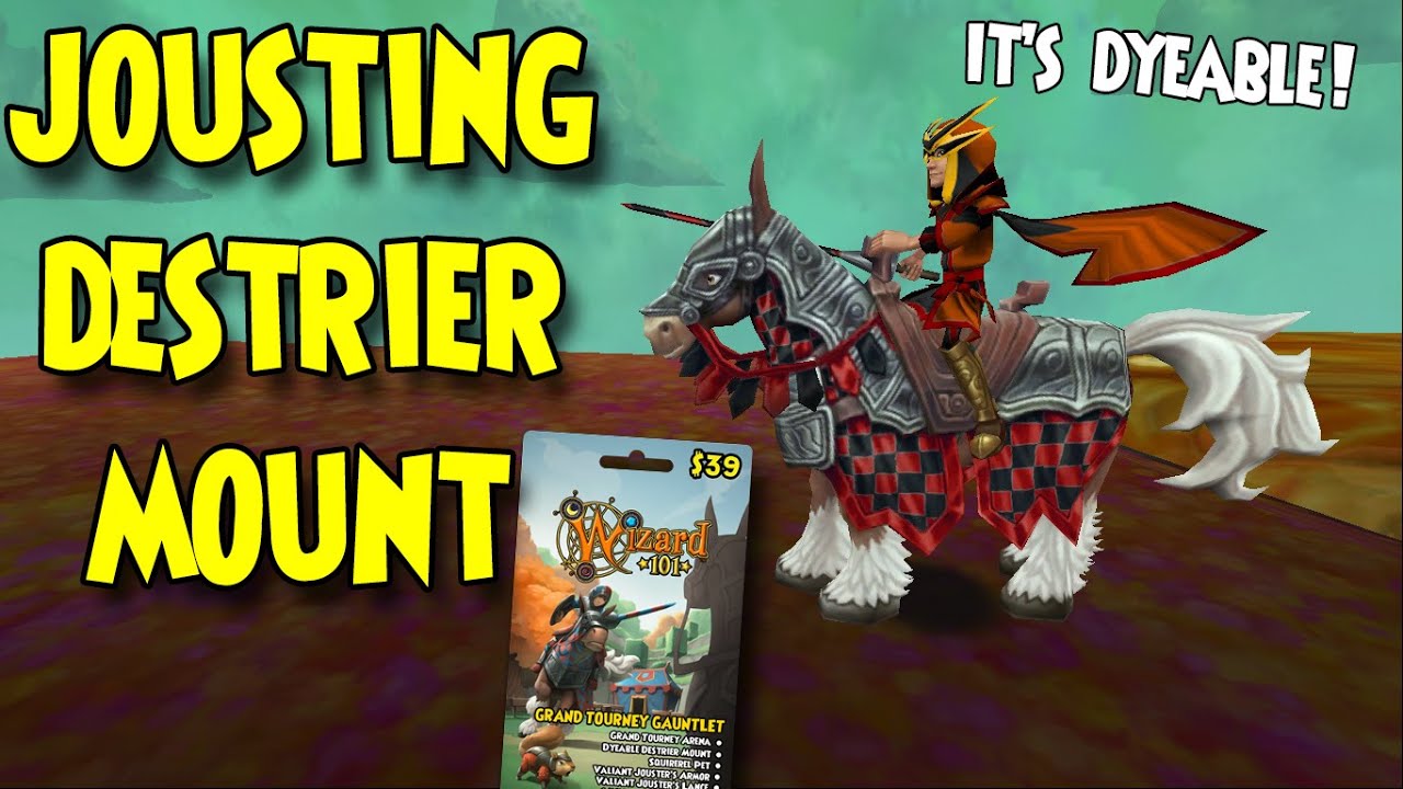 Wizard101: 🐎🛡️JOUSTING DESTRIER 🐎🛡️Mount Review - YouTube