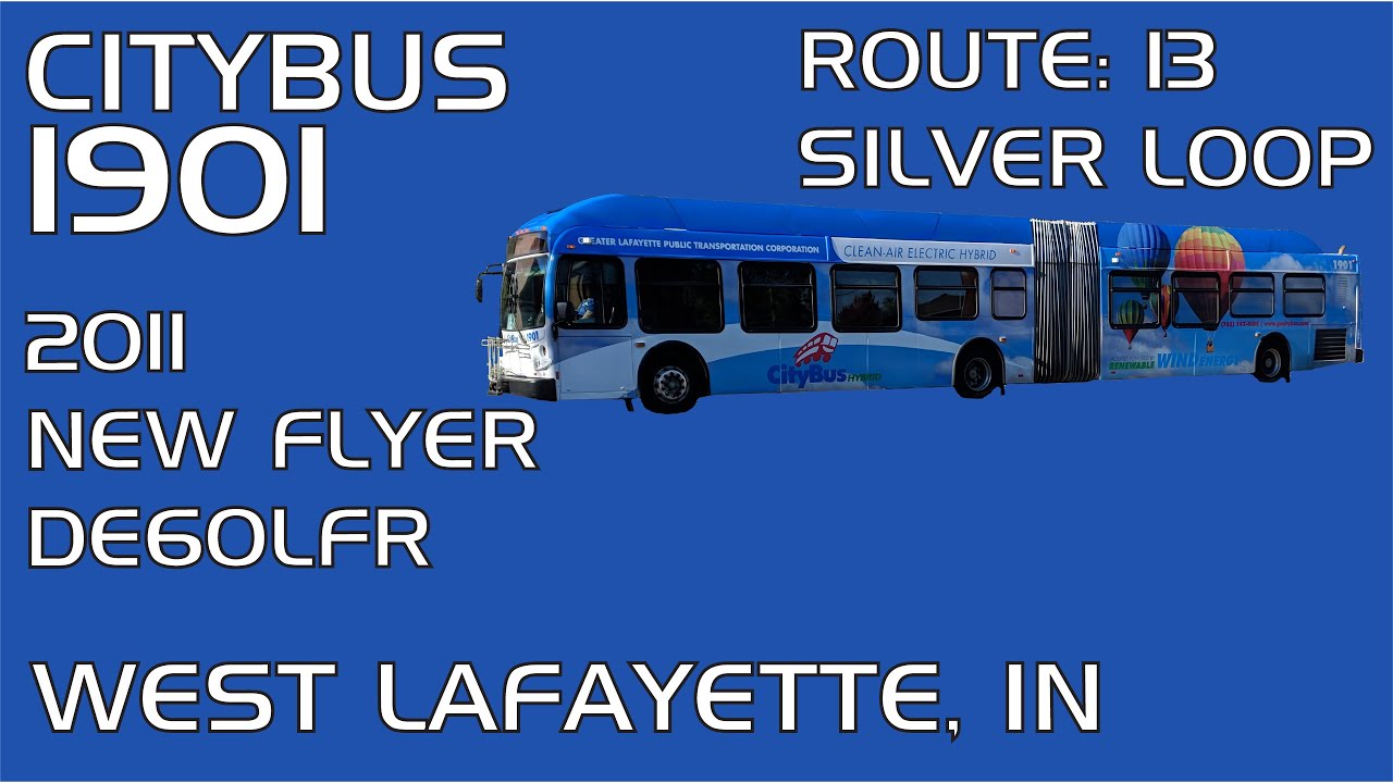 Greater Lafayette CityBus #1901: 2011 New Flyer DE60LFR (02/14/17 ...