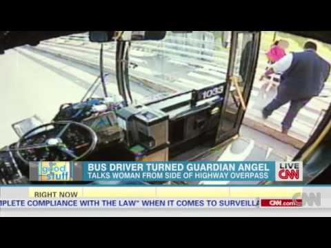 Bus Driver Becomes Hero Grabbing Woman Off Ledge In New York - YouTube