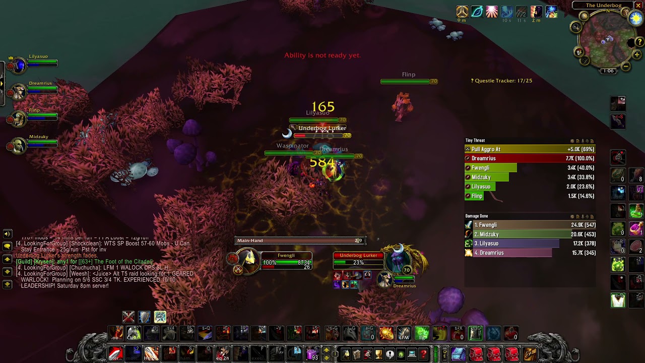 WoW TBC Classic arms warrior pve Heroic The Underbog 4 - YouTube