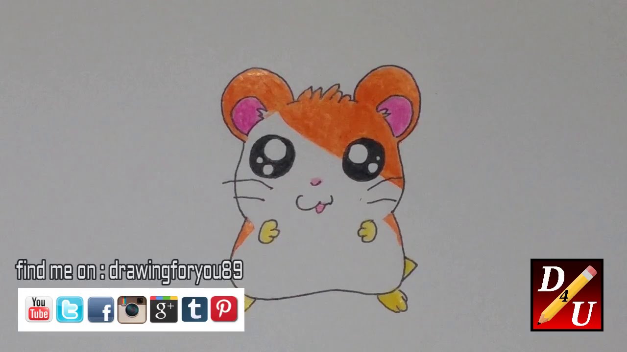 How To Draw Hamtaro / Cara Menggambar Hamtaro - YouTube