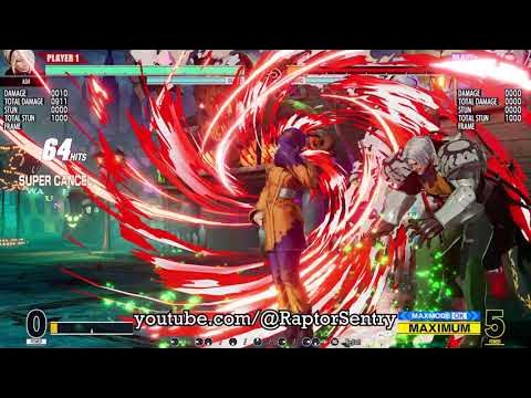 KOF XV Ash Crimson Stun TOD 100% 74 Hit Corner Combo (Off 2B) - YouTube