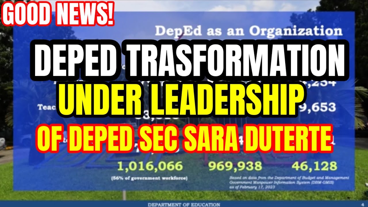 DEPED TRANSFORMATION: DEPED SEC SARA DUTERTE LEGACY - YouTube