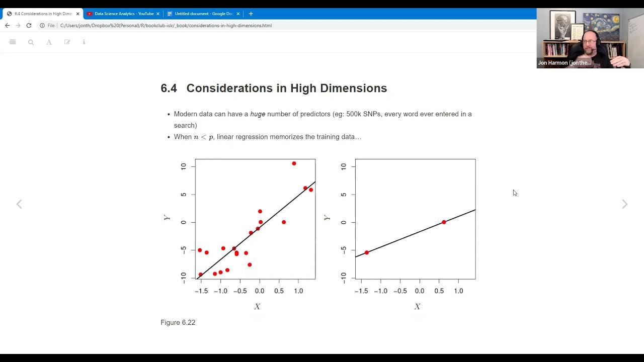 Islr Book Club Chapter 6 Linear Model Selection And Regularization 2022 01 11 Islr01 Youtube