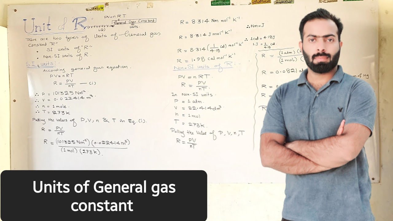 Units of General gas constant (R) | ch#3 | 11th class Chemistry - YouTube