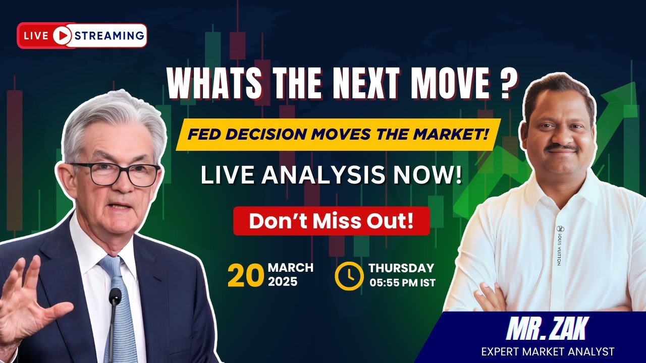 What's the NEXT MOVE? Fed Decision Moves the Market! LIVE ANALYSIS NOW! 💰| Mr.Zak | 20/03/25 ...