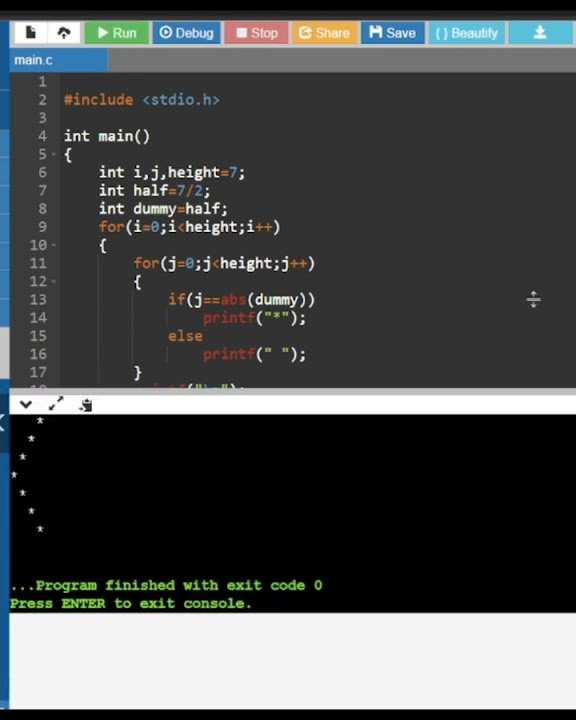 11 Programming For Beginners C Language Pattern Printing 💫 Alphabet K Using C Code