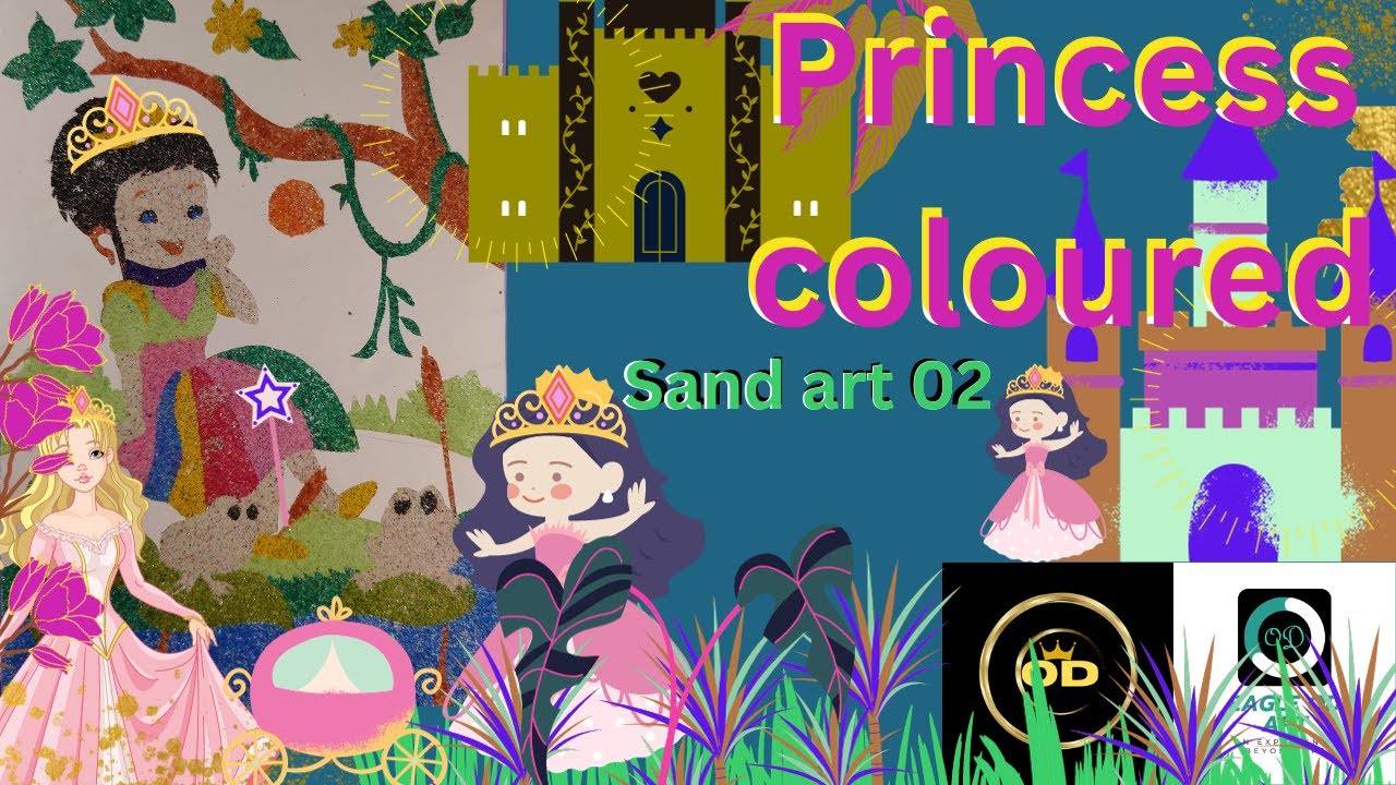 Little Princess coloured|sand art 02. - YouTube