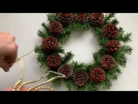 Yılbaşı🎄🎉 Yaklaşıyor Kapı Süsü kozalaktan recycle DIY