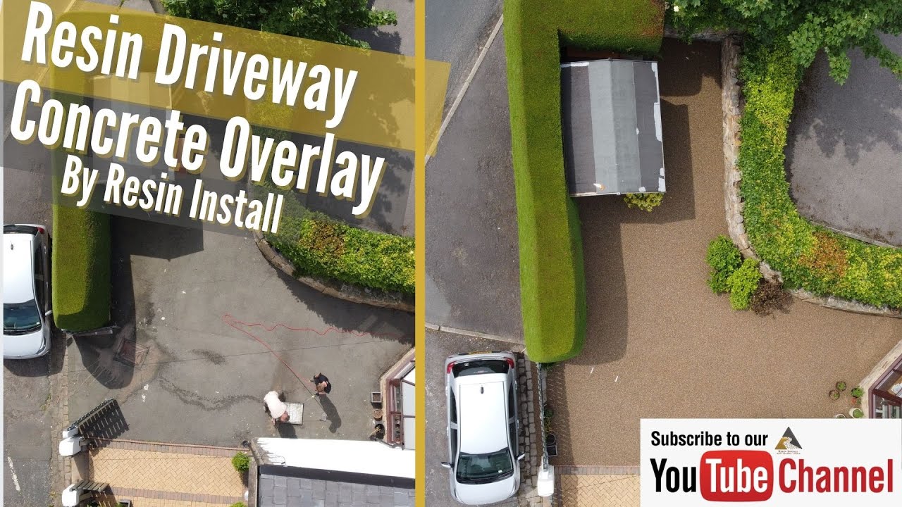 Resin Driveway Concrete Overlay By Resin Install - YouTube