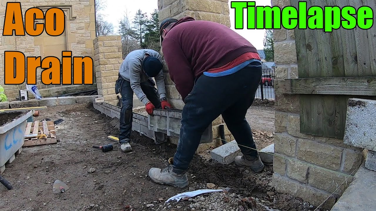 Aco Drain Installation Timelapse - YouTube