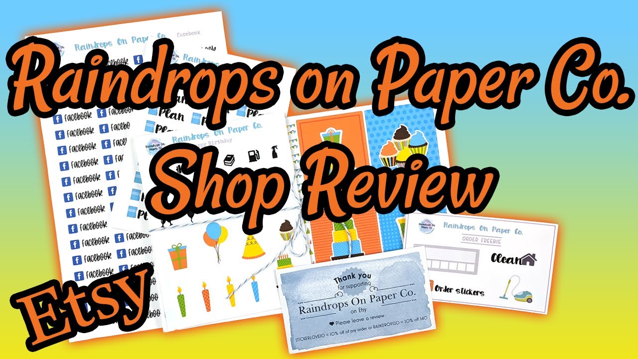 Raindrops On Paper Co. Review - YouTube