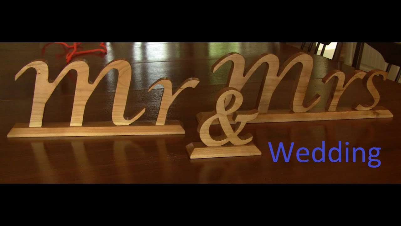 Making Mr and Mrs Signs - YouTube