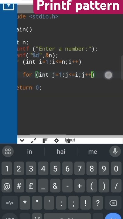 Printf pattern ******;: - YouTube
