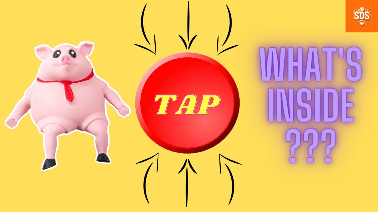 SLICE and DICE show INSIDE the SPLASH PIGGY antistress - YouTube