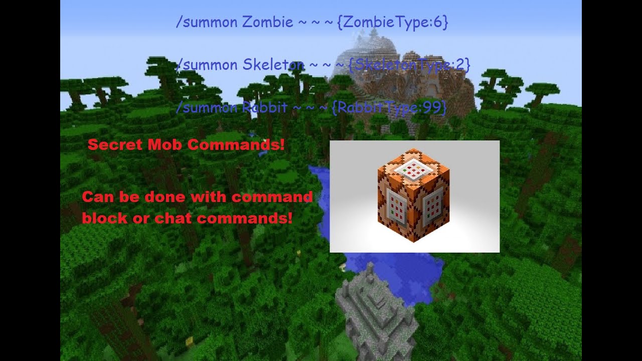 Minecraft PC-secret mob commands!! - YouTube