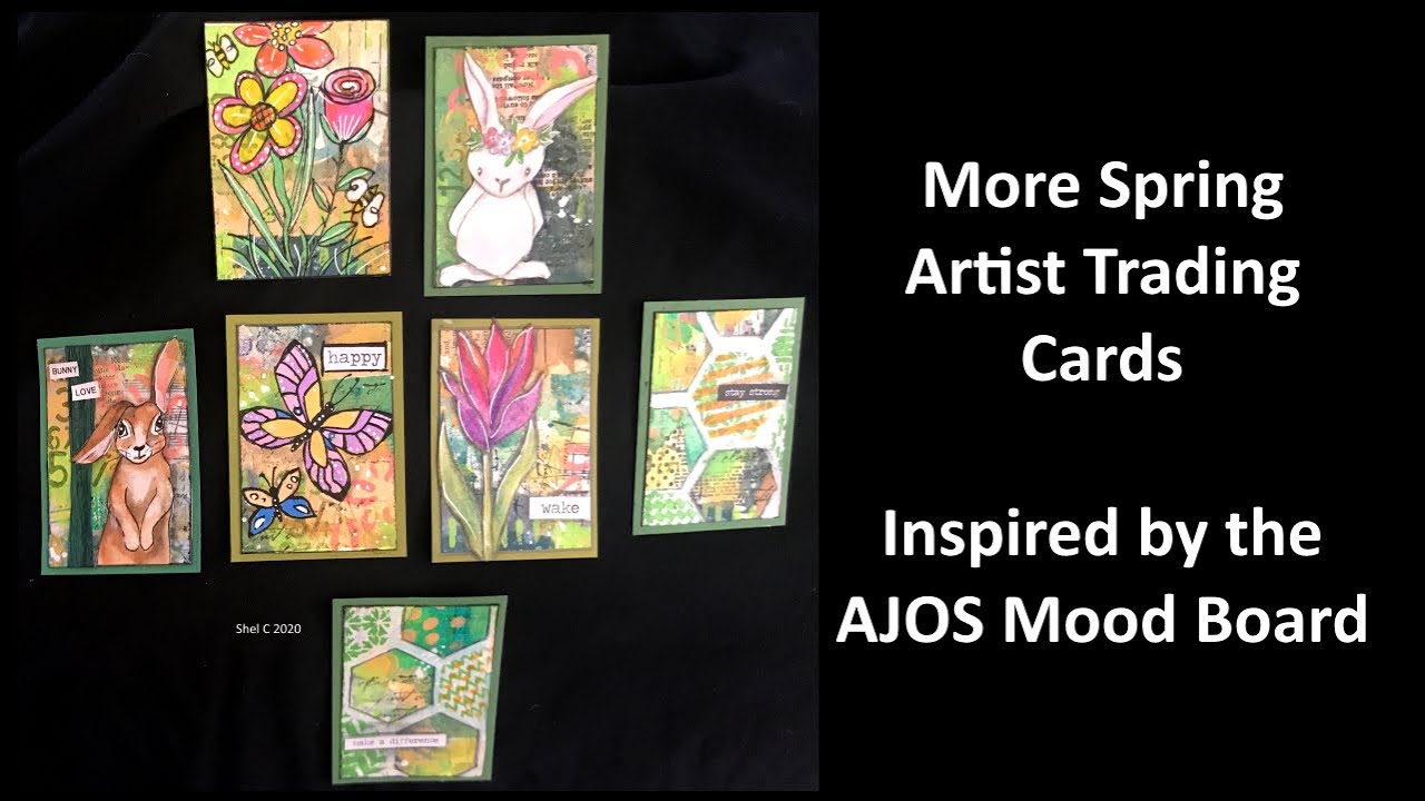 More Spring Artist Trading Cards Inspired by the March Mood Board - YouTube