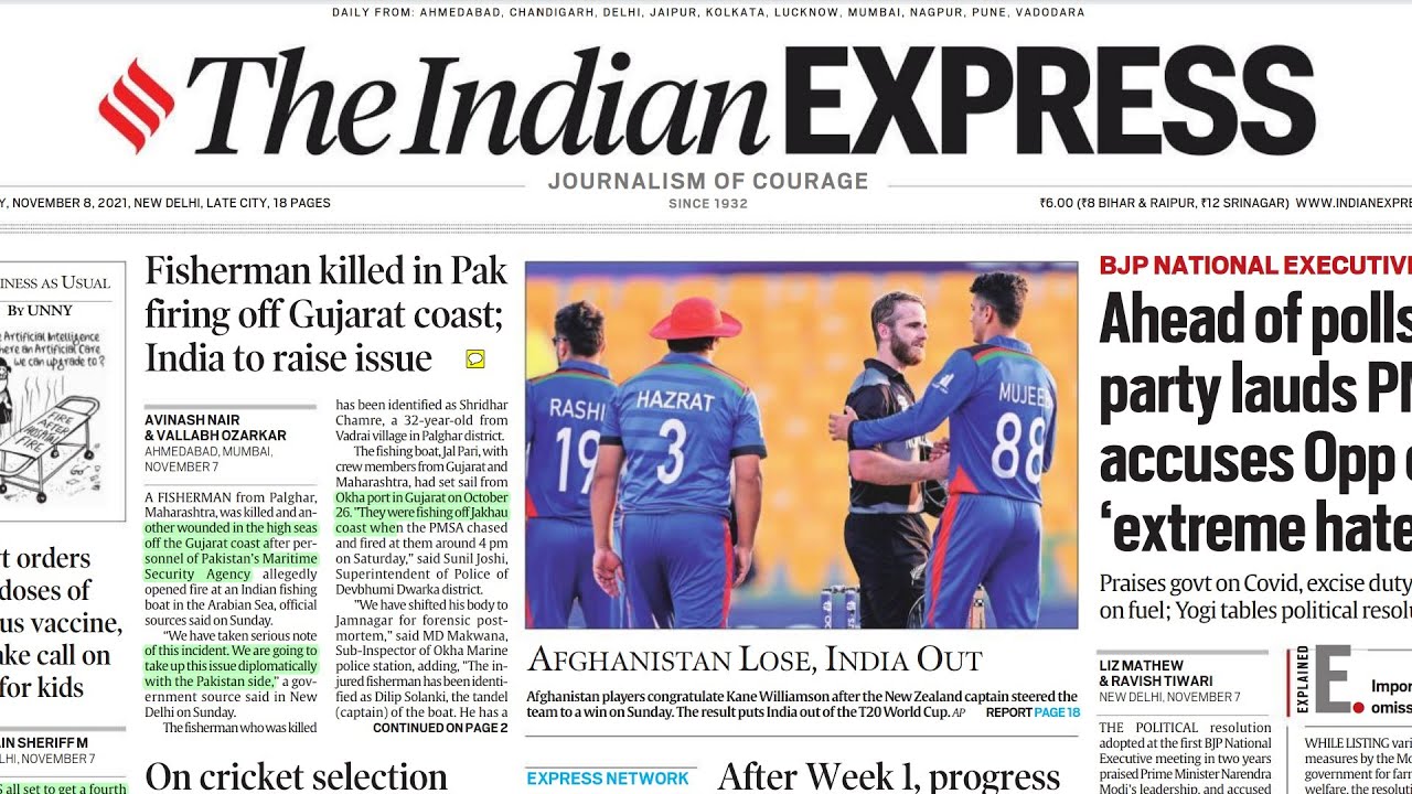 8th November, 2021.THE INDIAN EXPRESS NEWSPAPER ANALYSIS PRESENTED BY ...