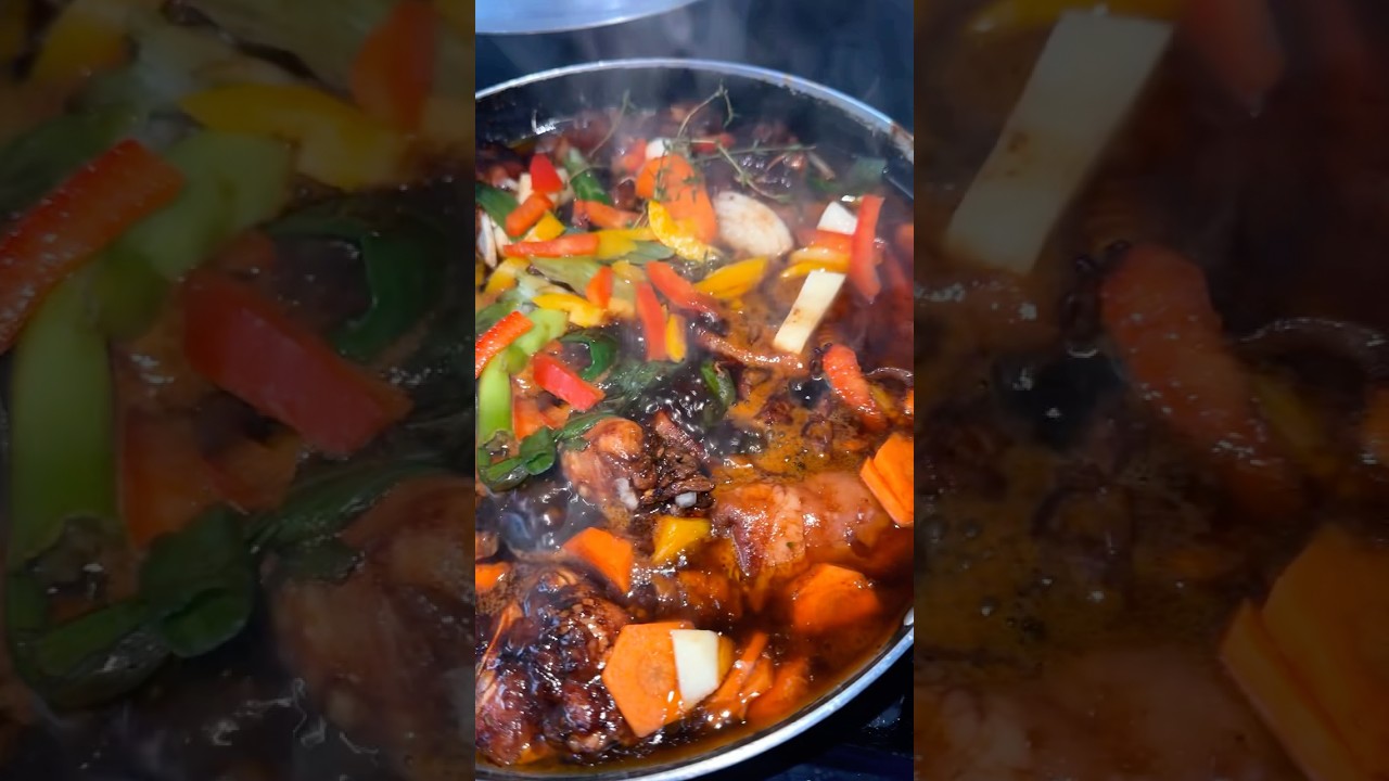 Stew chicken Jamaican style #food #cooking - YouTube