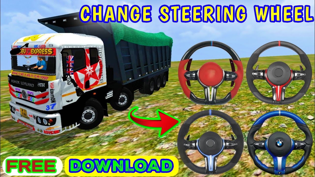 🔴How To Change Steering Wheel In Bussid | Bus Simulator Indonesia Me ...