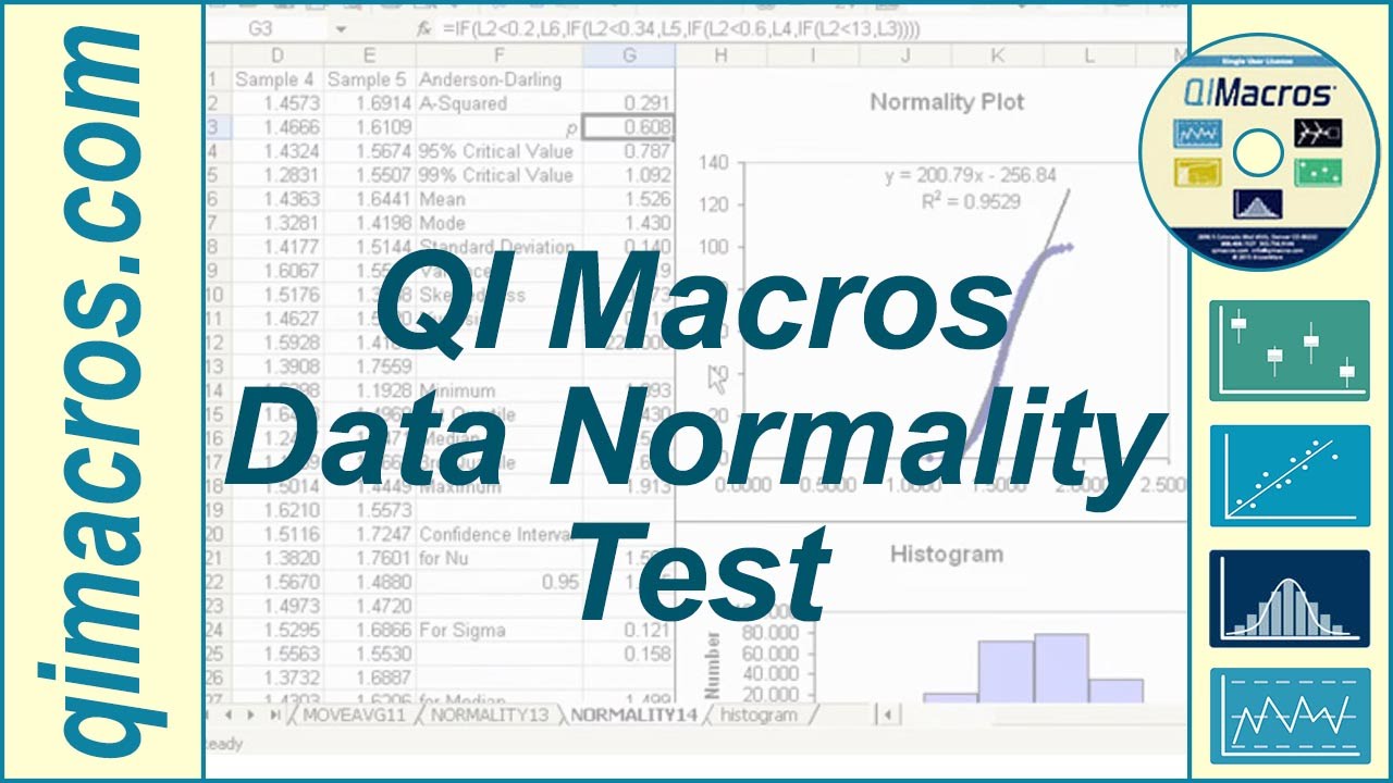 Perform A Data Normality Test In Excel Using The QI Macros YouTube Perform A Data Normality Test In Excel Using The QI Macros YouTube