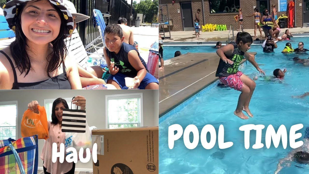 Pool time/family time/haul - YouTube