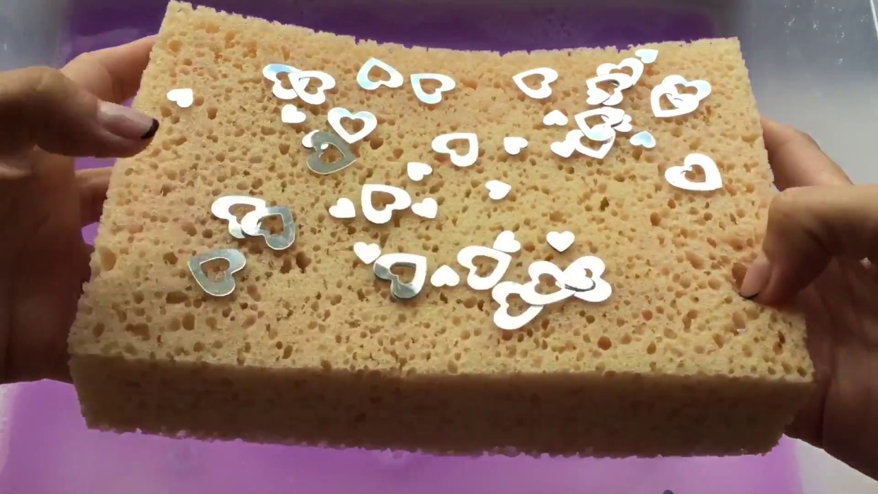 ASMR SPONGES | One bottle of Mr.Clean with car sponge | Water, soap ...