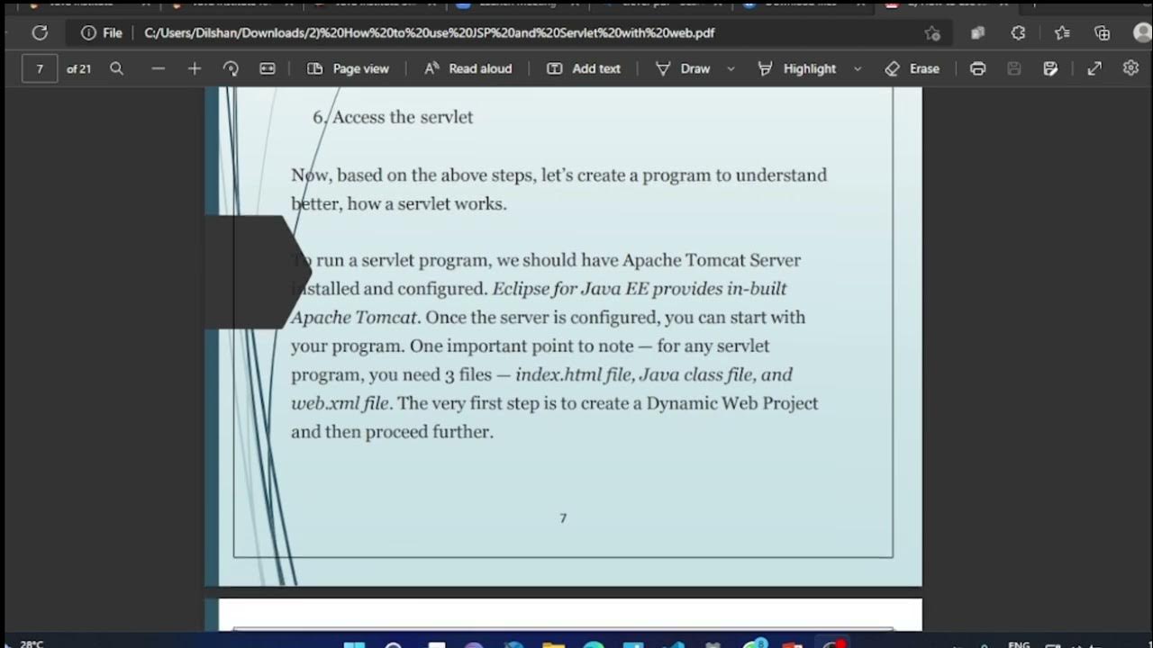 How to use JSP and Servlet with web.xml - YouTube