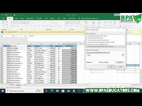 Conditional formatting with new rules in excel? - YouTube