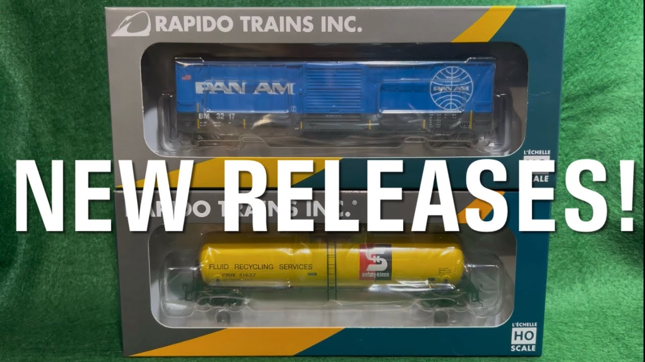 Rapido Trains HO Pan Am Boxcar & Safety Kleen Tank Car - YouTube