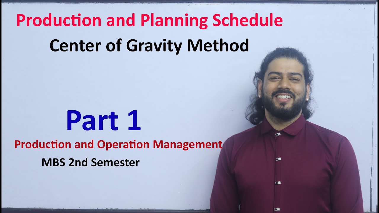 Production and Planning schedule center of gravity Method for New Plant Location MBS 2nd Sem POM ...