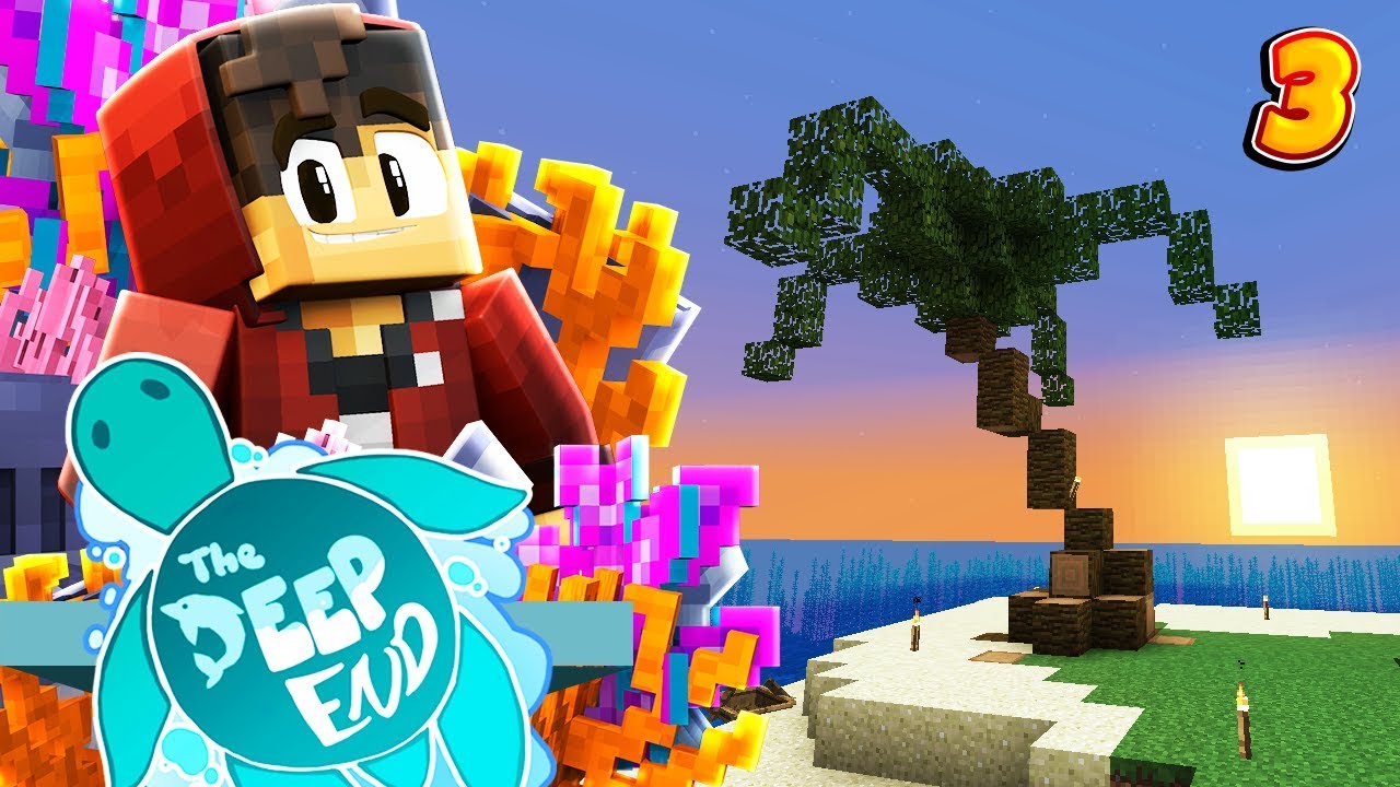 Minecraft: The Deep End SMP! Ep. 3 - Island Progress! - YouTube