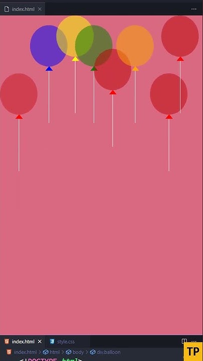 Create Balloons Using CSS | Web Design | ThinhPham #shorts - YouTube