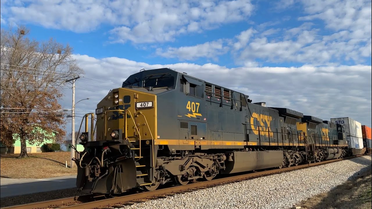 CSX YN3C AC44CW 407 Leading Intermodal I126 - YouTube