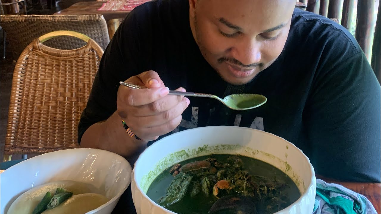 African American Trying Varieties of Ghanaian Food || Fufu, Jollof Rice ...