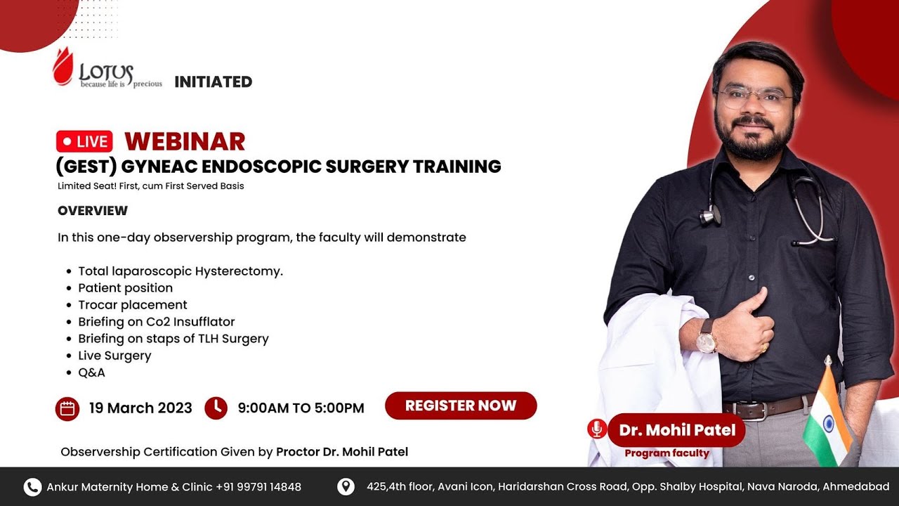 (GEST) Gyneac Endoscopic Live Surgery Training | Dr. Mohil Patel ...