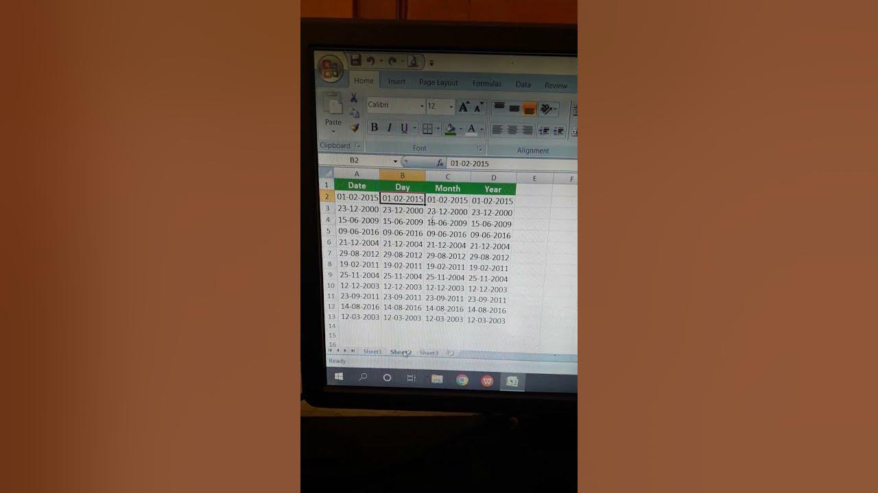 🔥day Month Year Find In Excel Viral Excelgyan Technology Excelworld Spreadsheet