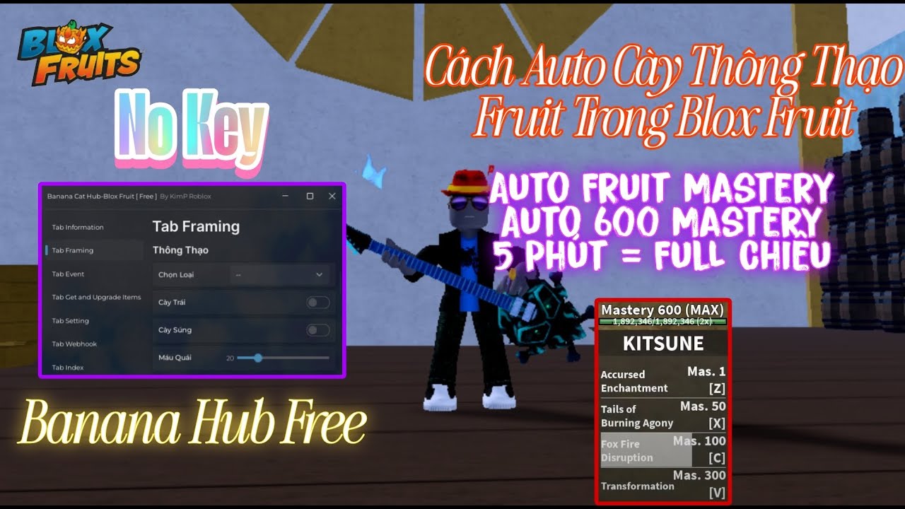 Cách Auto Cày Thông Thạo Fruit|Auto Farm Mastery,Auto 600 Mastery,5 ...