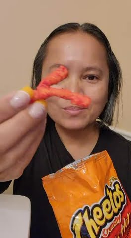 Need Satisfying Chew? Cheetos Crunchy Flamin' Hot. Soft chewing sounds ...