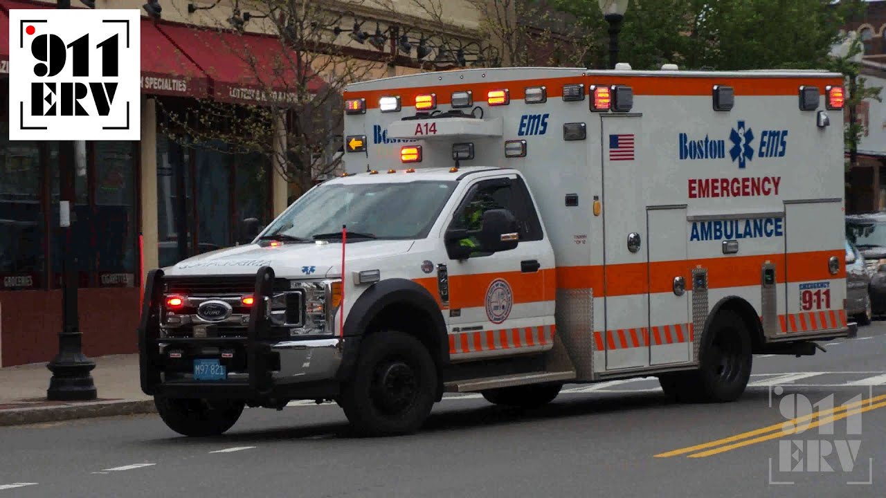 Boston EMS Ambulance 14 Responding - YouTube