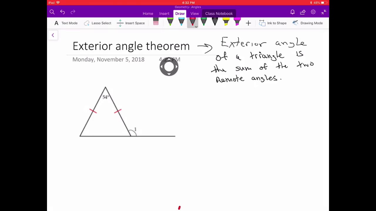 Exterior Angle Theorem - YouTube