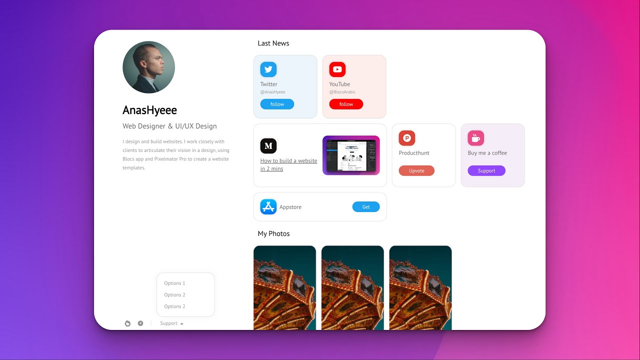 My Bio - Link in Bio website template - YouTube