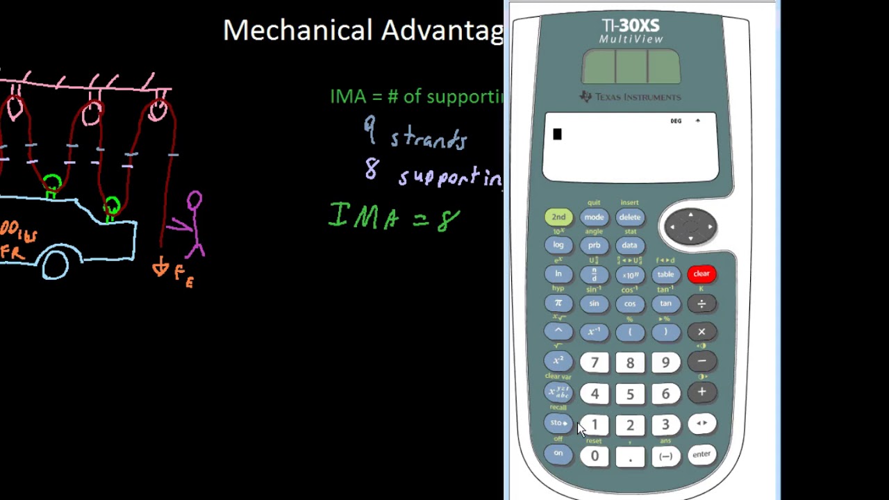 Mechanical Advantage of a Pulley 4 - Block and Tackle - YouTube
