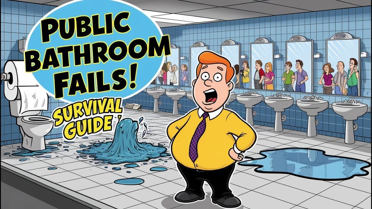 Public Bathroom Fails & Survival Guide! Hilarious Bathroom Etiquette ...
