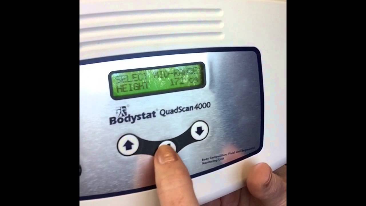 Bodystat Quadscan 4000 - Installation Mode and changing the display ...