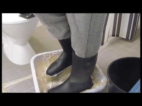 Crocs boots stuck in sticky goo / Camera 1