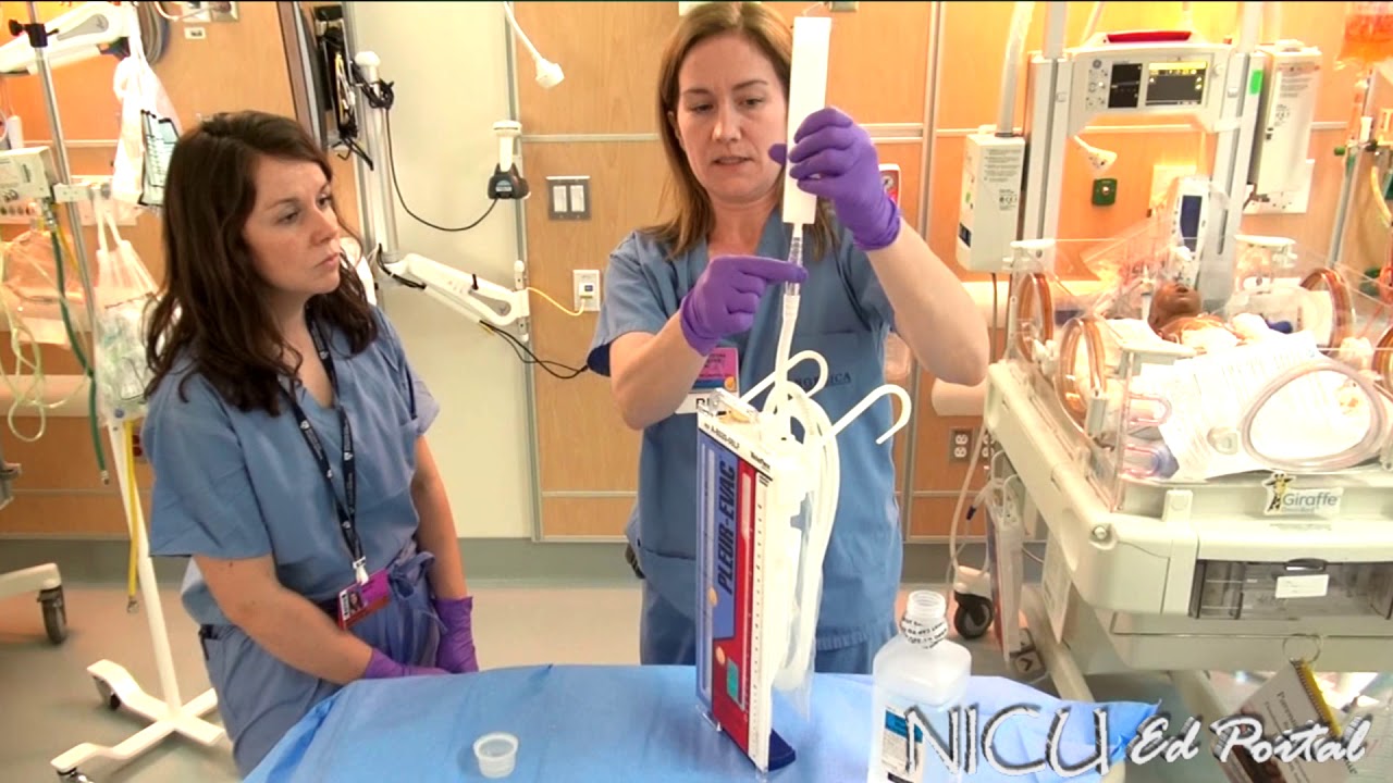 Pleurevac Chest Drainage (NICU) - YouTube
