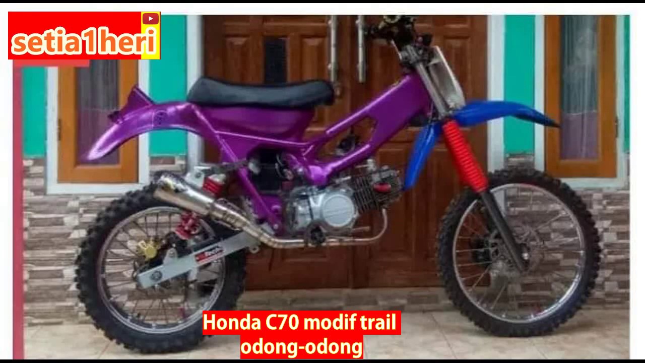 Bebek trail GTX Honda C70 alias Pitung - YouTube